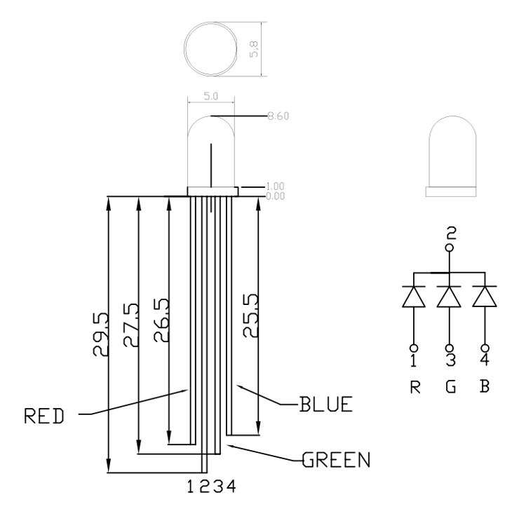 RGB LED pinout – tronixstuff.com