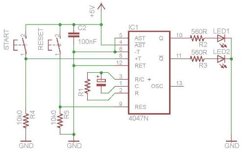 Tutorial – CD4047 Astable/Monostable Multivibrator – tronixstuff.com