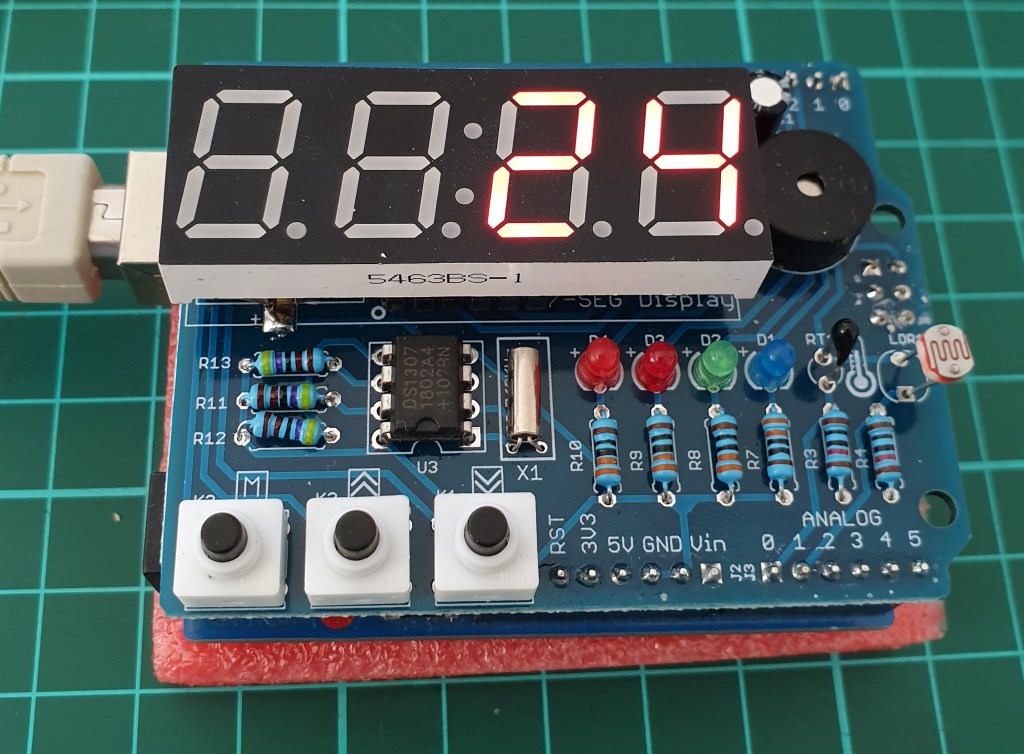 Tutorial – LED Real Time Clock Temperature Sensor Shield for Arduino – tronixstuff.com