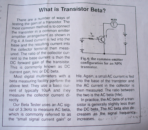 Old Kit Review – Silicon Chip Transistor Beta Tester – tronixstuff.com